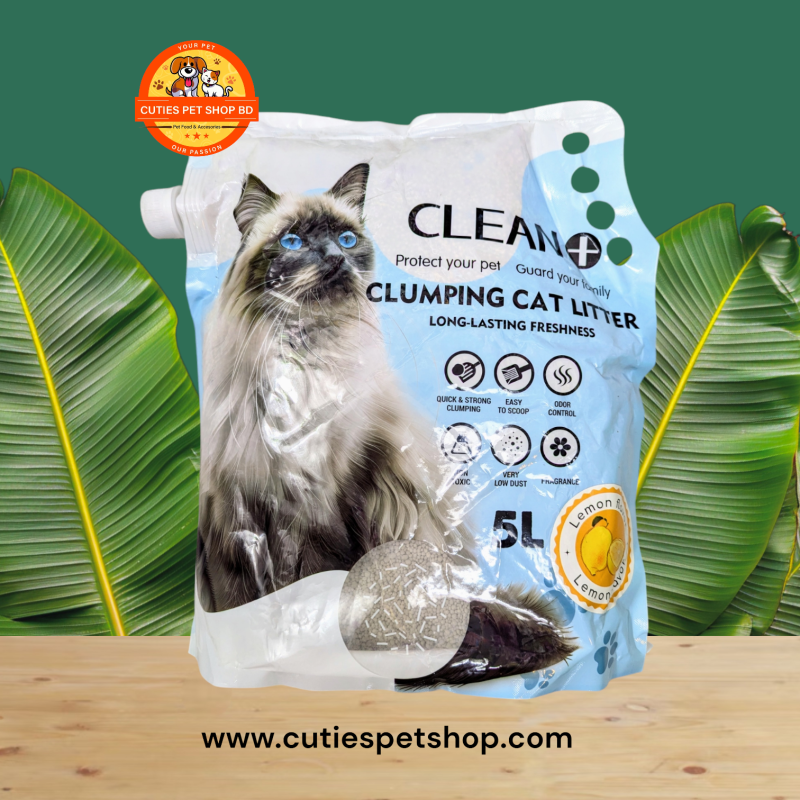 Clean Plus Cat Litter Lemon 5L - Cuties Pet Shop